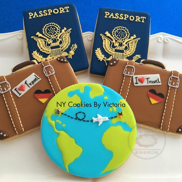 Travel Cookie Favors - Etsy