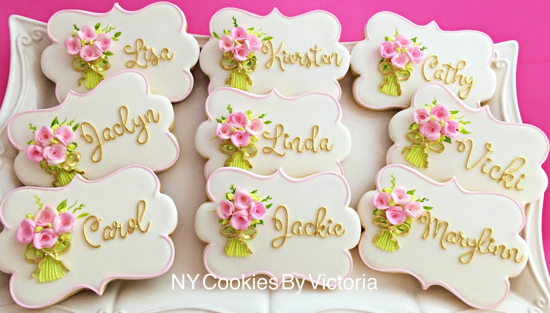 Wedding Guest Name Cookie, Engagement Cookies , Bridal Shower Cookies ...