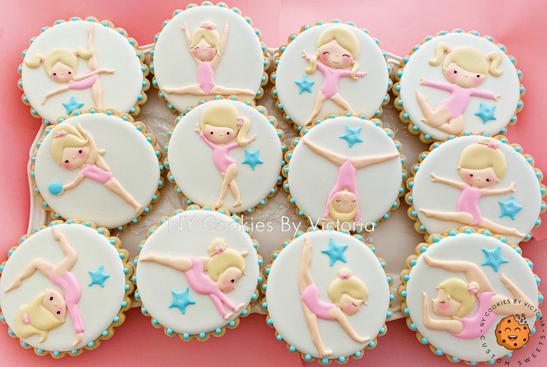 Gymnastic Girl/boy Cookies With the Colors of Your Theme Party - Etsy