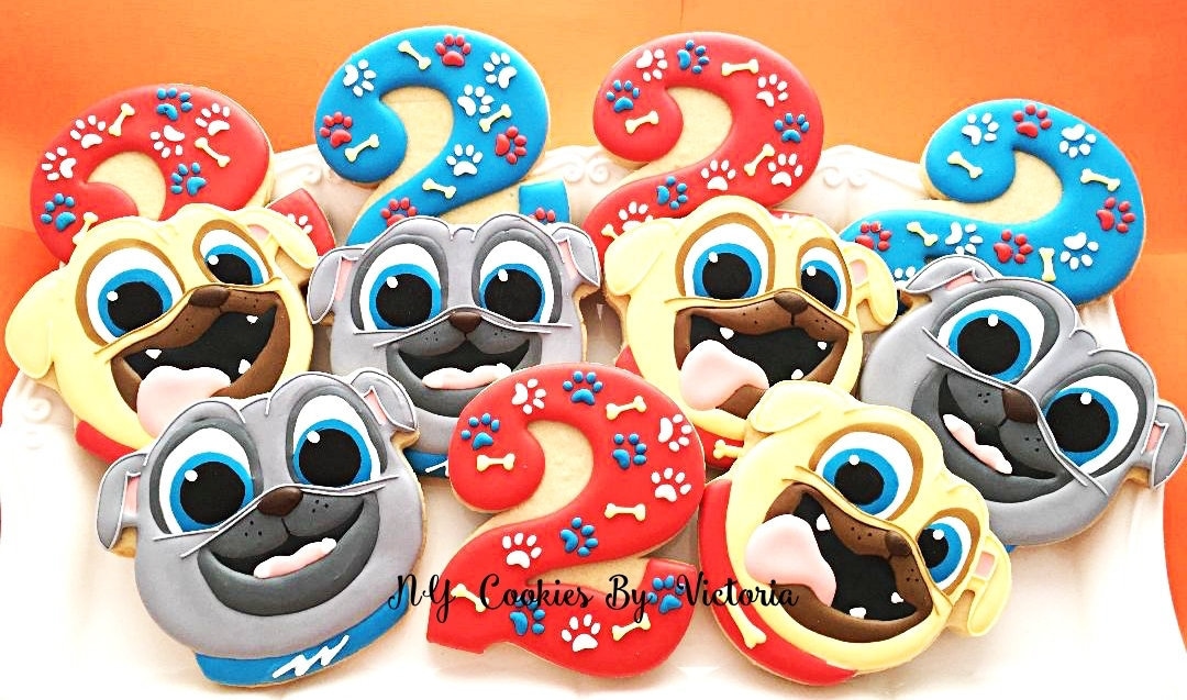 Puppy Dog Pals Cartoon Bingo & Rolly Birthday Cookies - Etsy