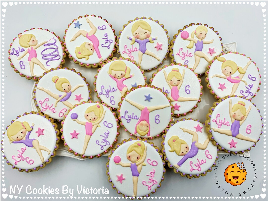 Gymnastic Girl/boy Cookies With the Colors of Your Theme Party - With ...
