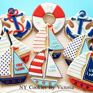 Birthday Nautical Cookies OR Candy Covered Oreo - Nautical Theme ...