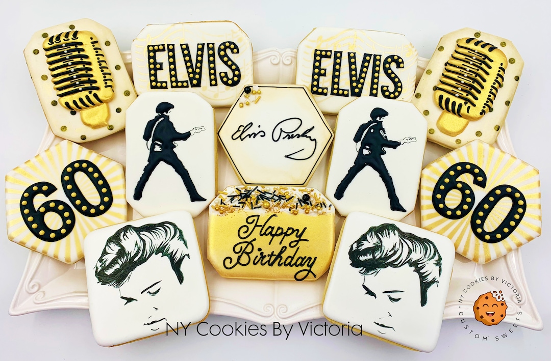 Vintage "elvis Presley " Birthday Cookies - Ground up Birthday Party ...