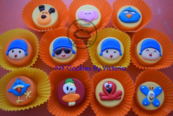 Pocoyo Candy Covered Oreos Birthday Cookies Pocoyo Themed - Etsy