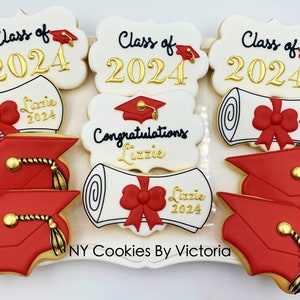 CUSTOM Class of 2025 Cookies, High School Graduation, College Cap ...