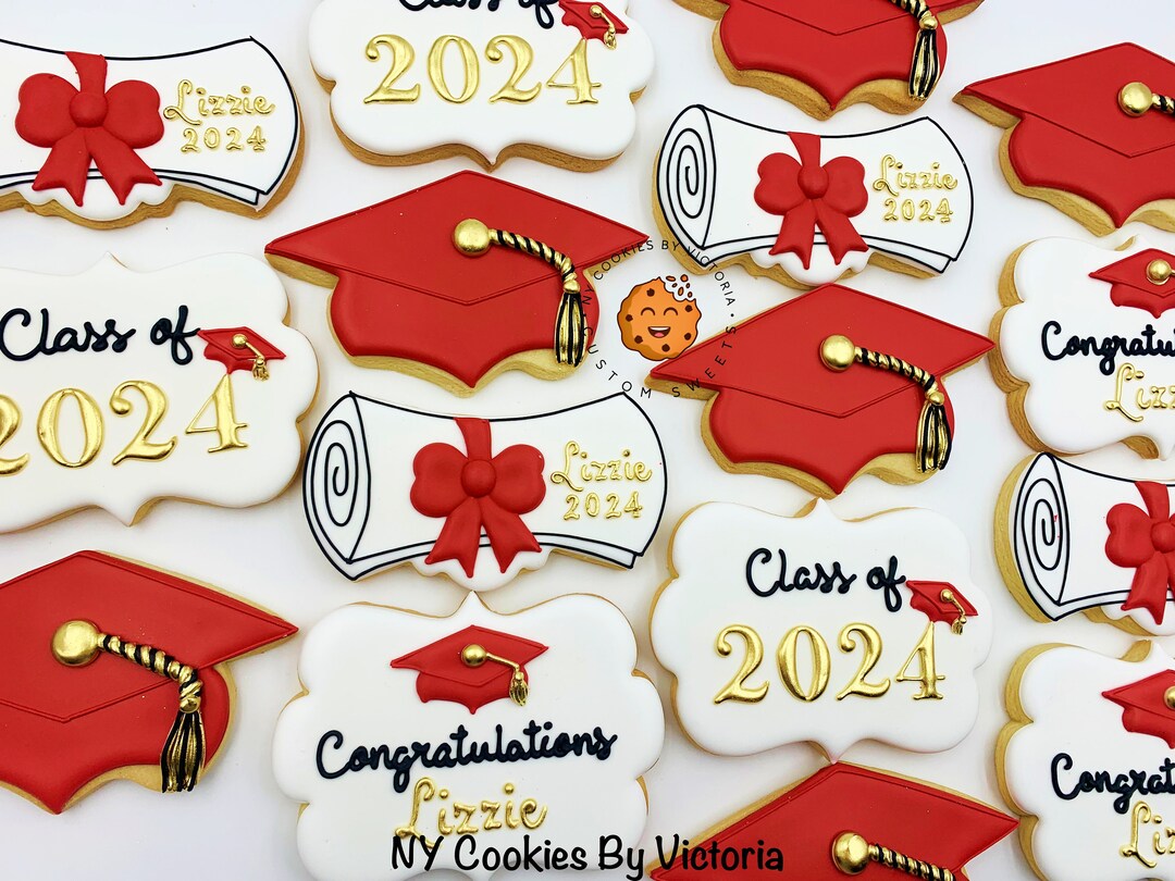 CUSTOM Class of 2025 Cookies, High School Graduation, College Cap ...