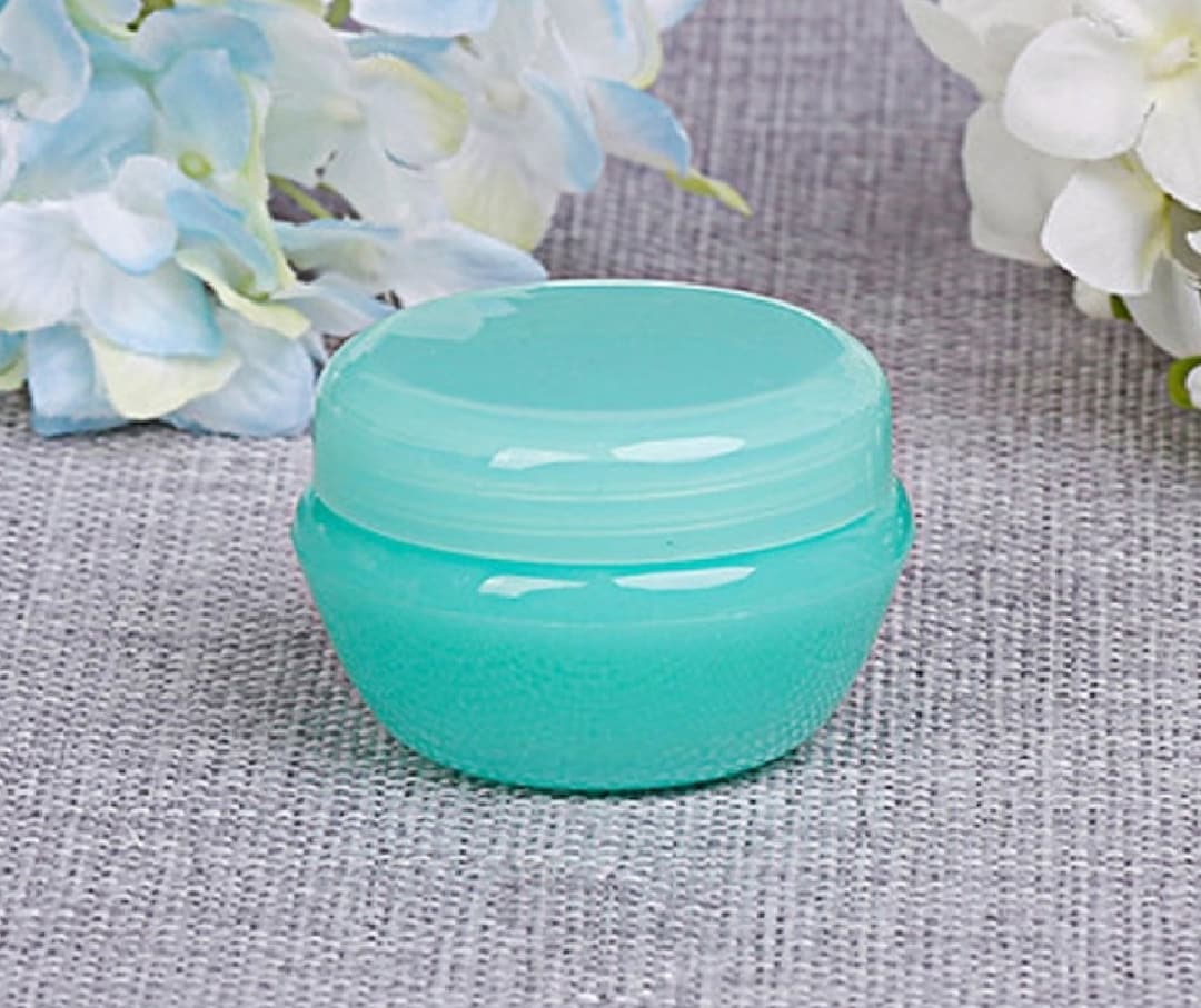 Turquoise 5 Ml Round Pot Lipgloss Chapstick Sample Jar Container With ...