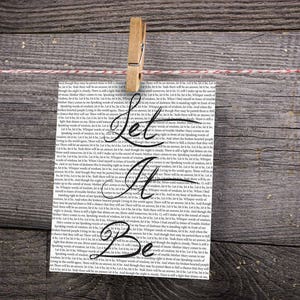 Let It Be Song Print - Etsy