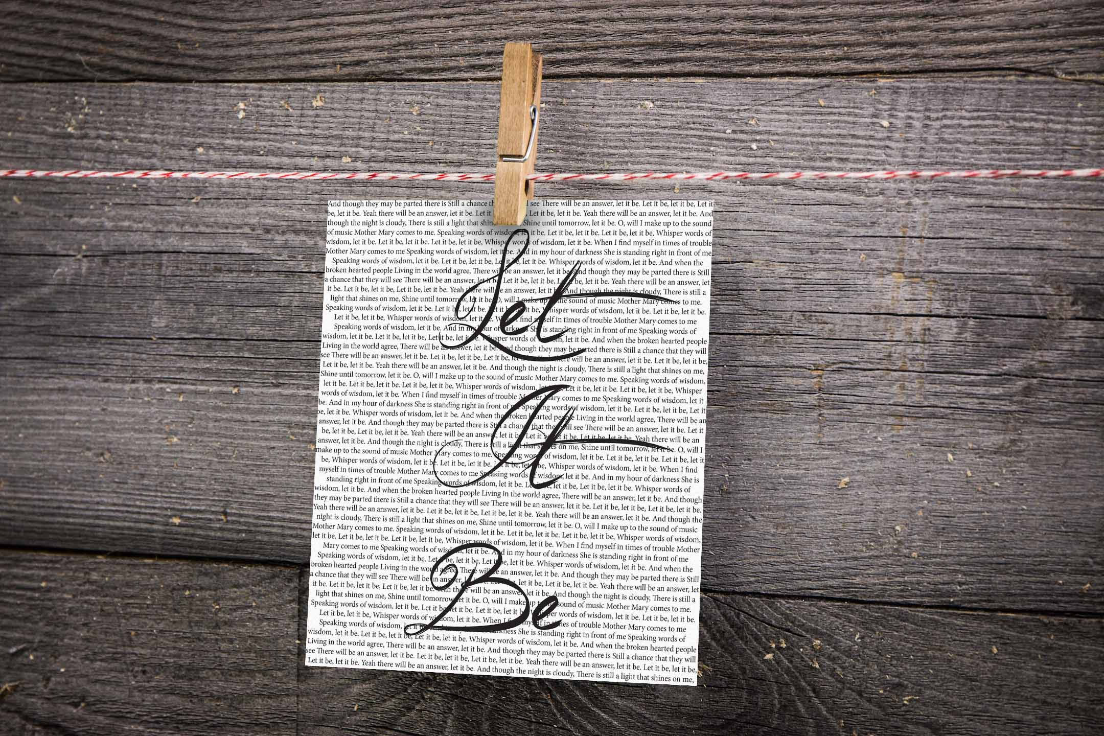 Let It Be Song Print - Etsy