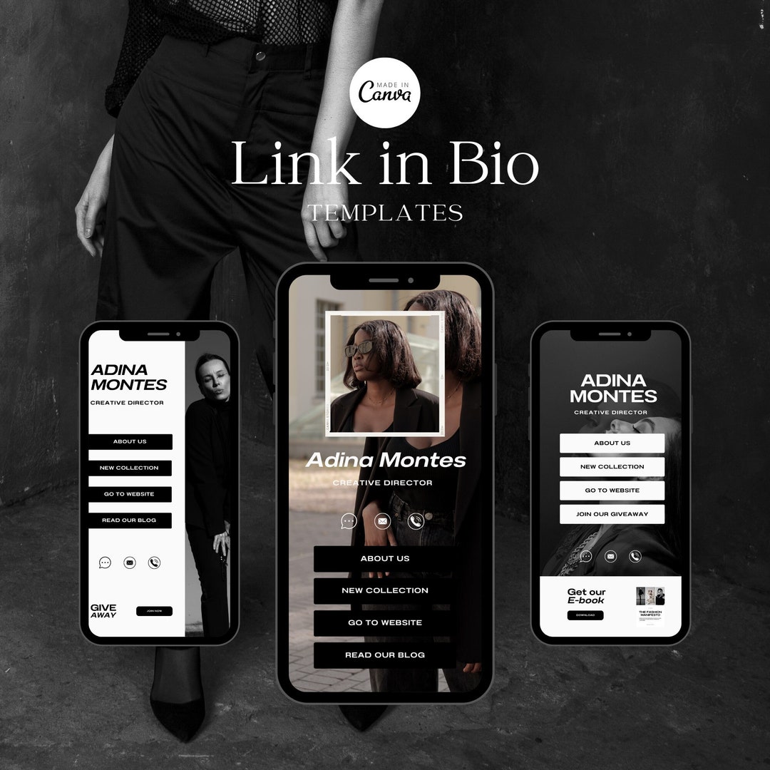 Modern Link in Bio Templates Editable Link in Bio Template - Etsy