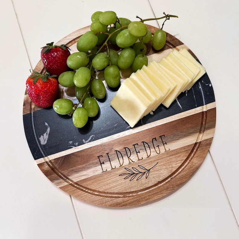 Round Wood Cutting Board - Etsy