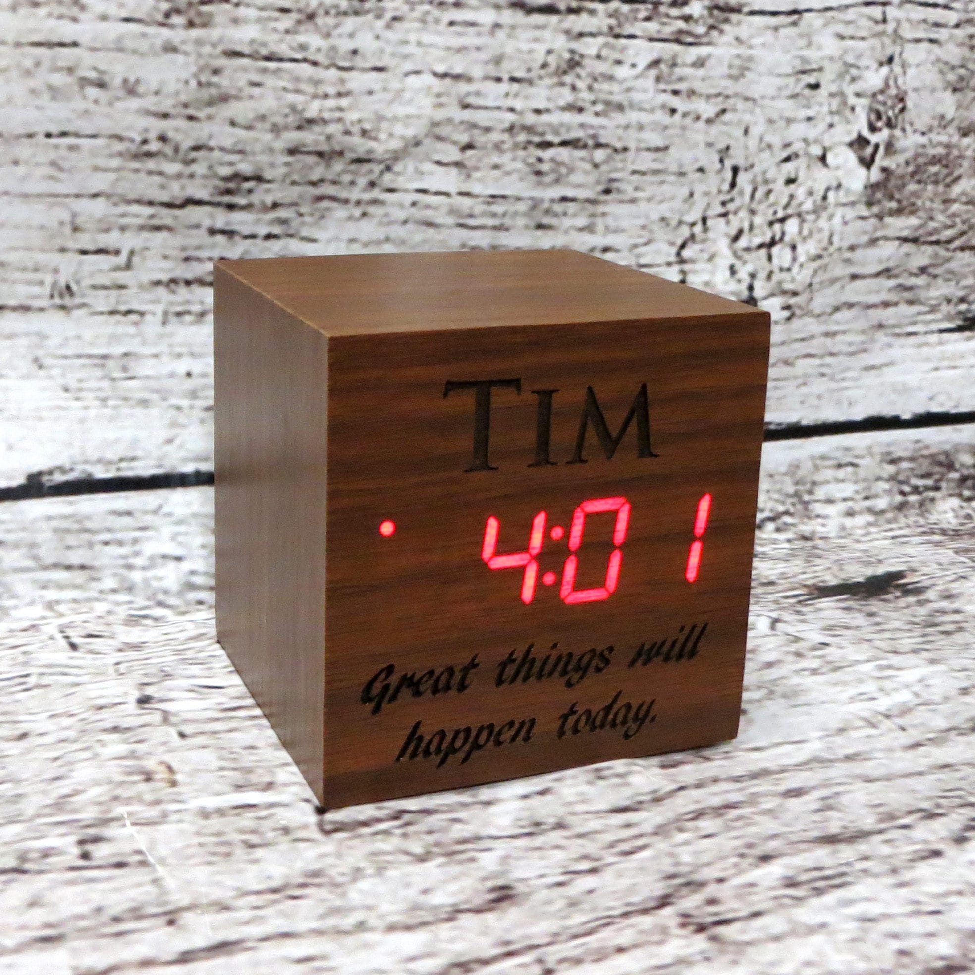 Personalized Wood Alarm Clock Customized Digital Clock House - Etsy