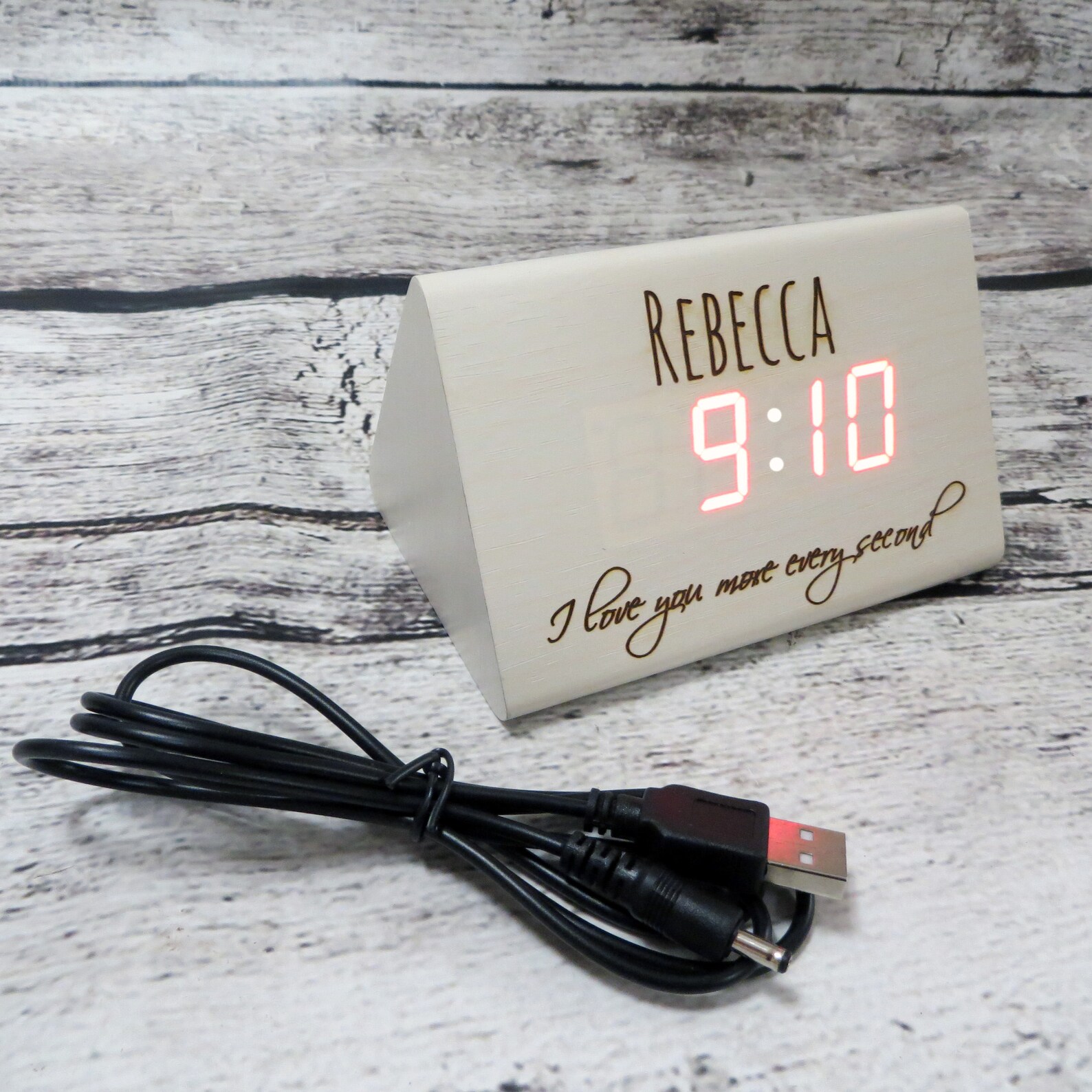 Personalized Wood Clock Alarm Clock Bridesmaid Gifts | Etsy