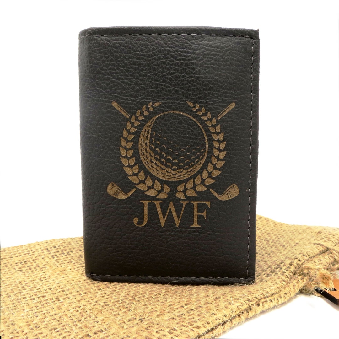 Personalized Golfers Tri-fold Mans Wallet - Monogram - Gifts for Men ...