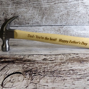 Personalized Wood Hammer - Fathers Day - Gifts for Dad - Gifts for Men ...