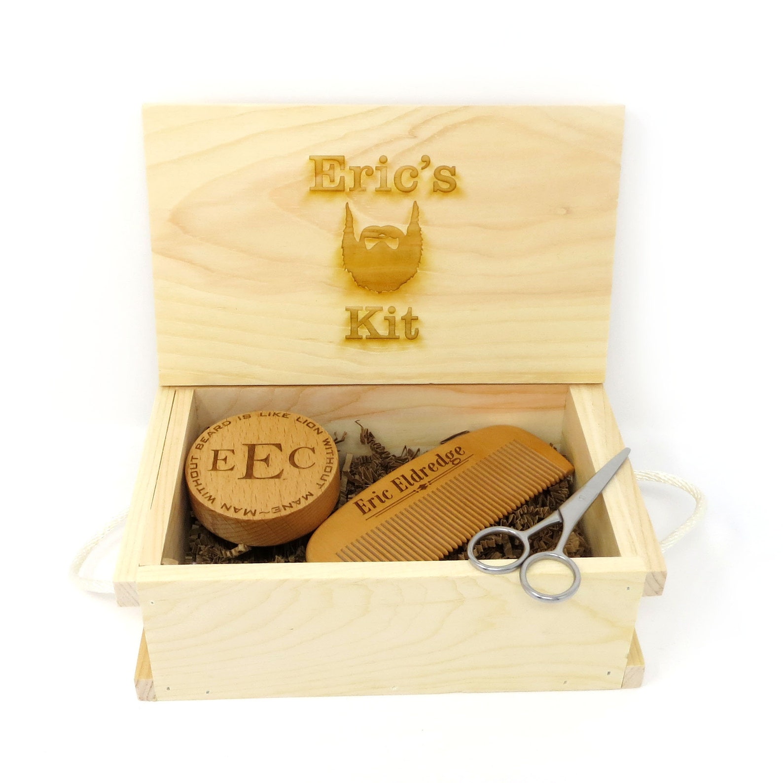 Beard Accessory Kit Personalized Custom Engraving Wooden - Etsy