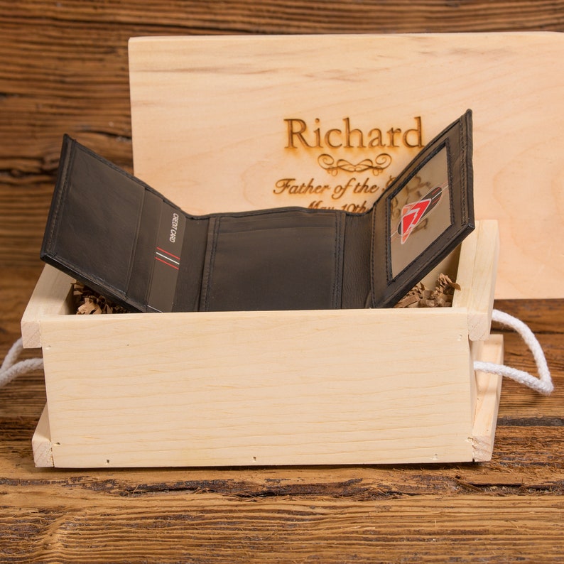 Black Personalized Wallet Anniversary Retirement Groom - Etsy