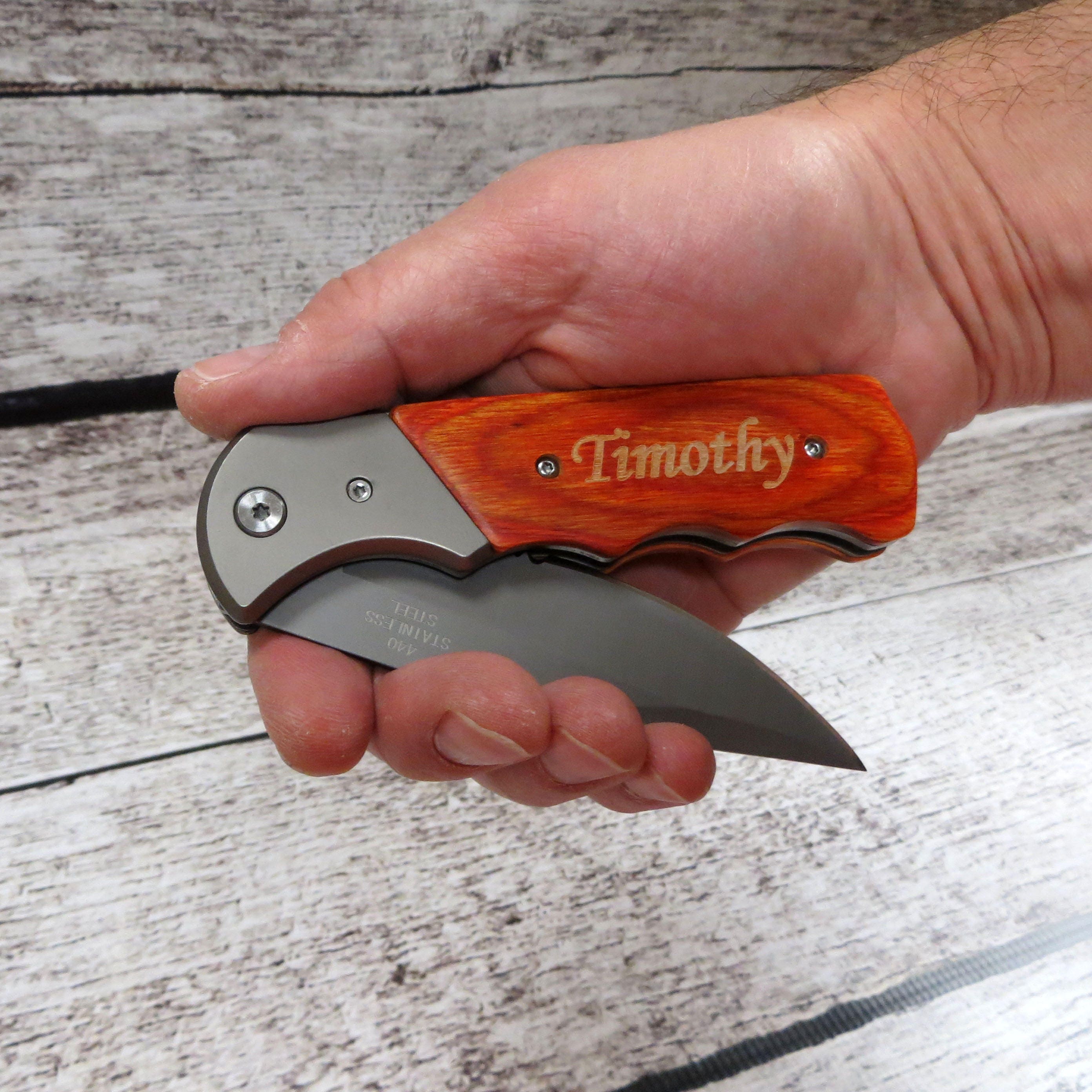 Personalized Lock Back Knife Monogrammed Engraved Gift For | Etsy