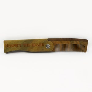 Folding Beard Comb Personalized, Engraved Gifts for Men, Fathers Day ...