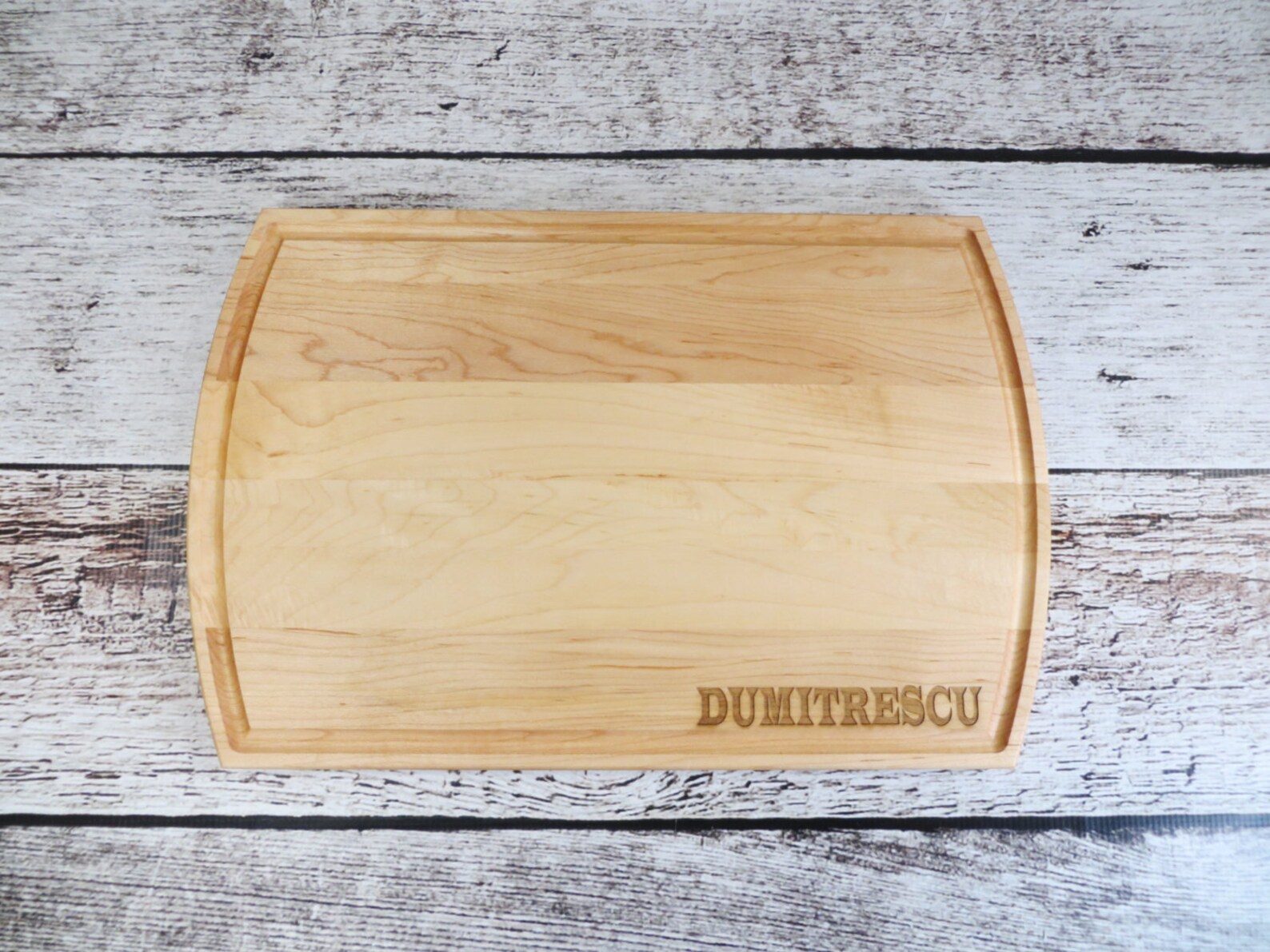 Simplistic Last Name Cutting Board - Personalized - House Warming ...