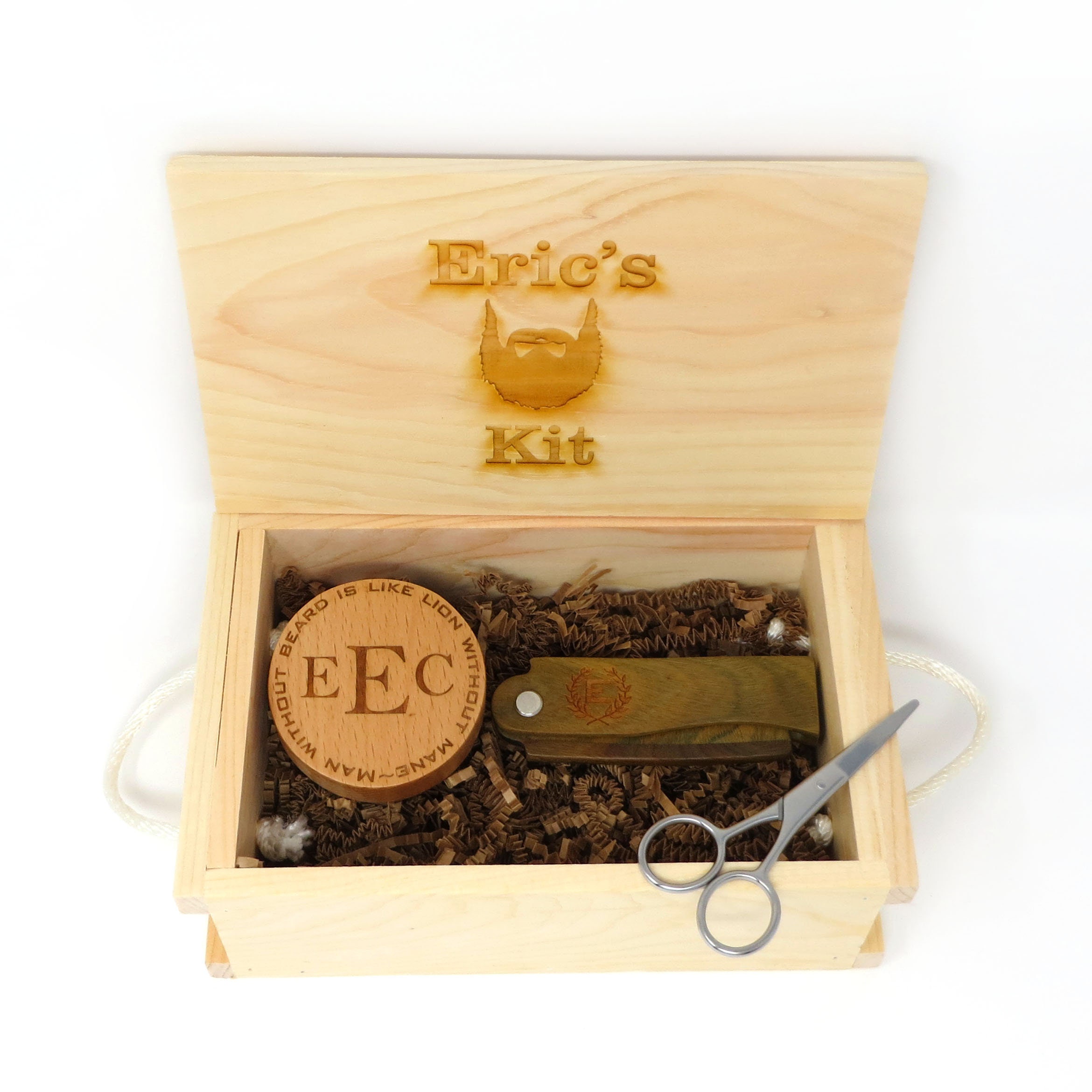 Monogrammed Beard Mustache Gift Set for Him - Christmas - Father's Day ...