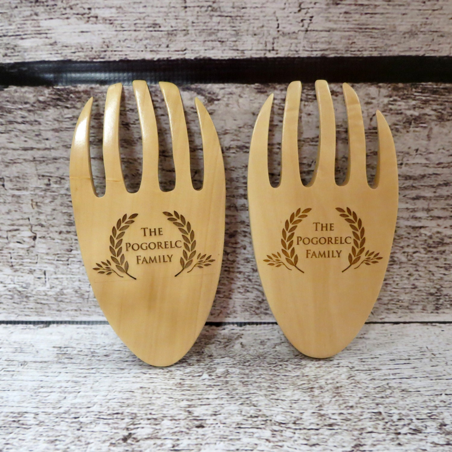 Personalized Wood Salad Claws- House Warming Gift- Kitchen - Etsy