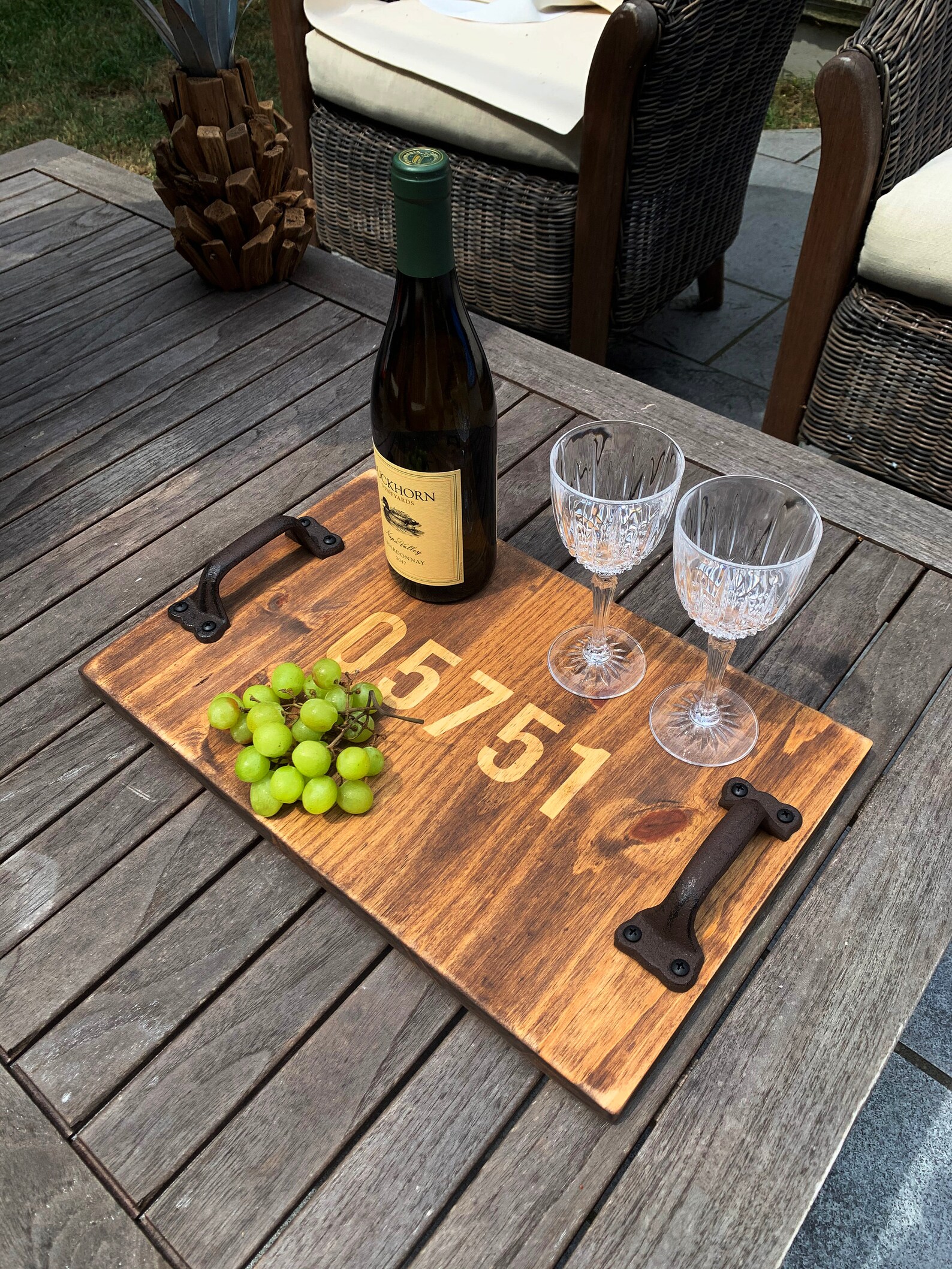 Personalized Rustic Wood Serving Tray Wedding House Warming | Etsy