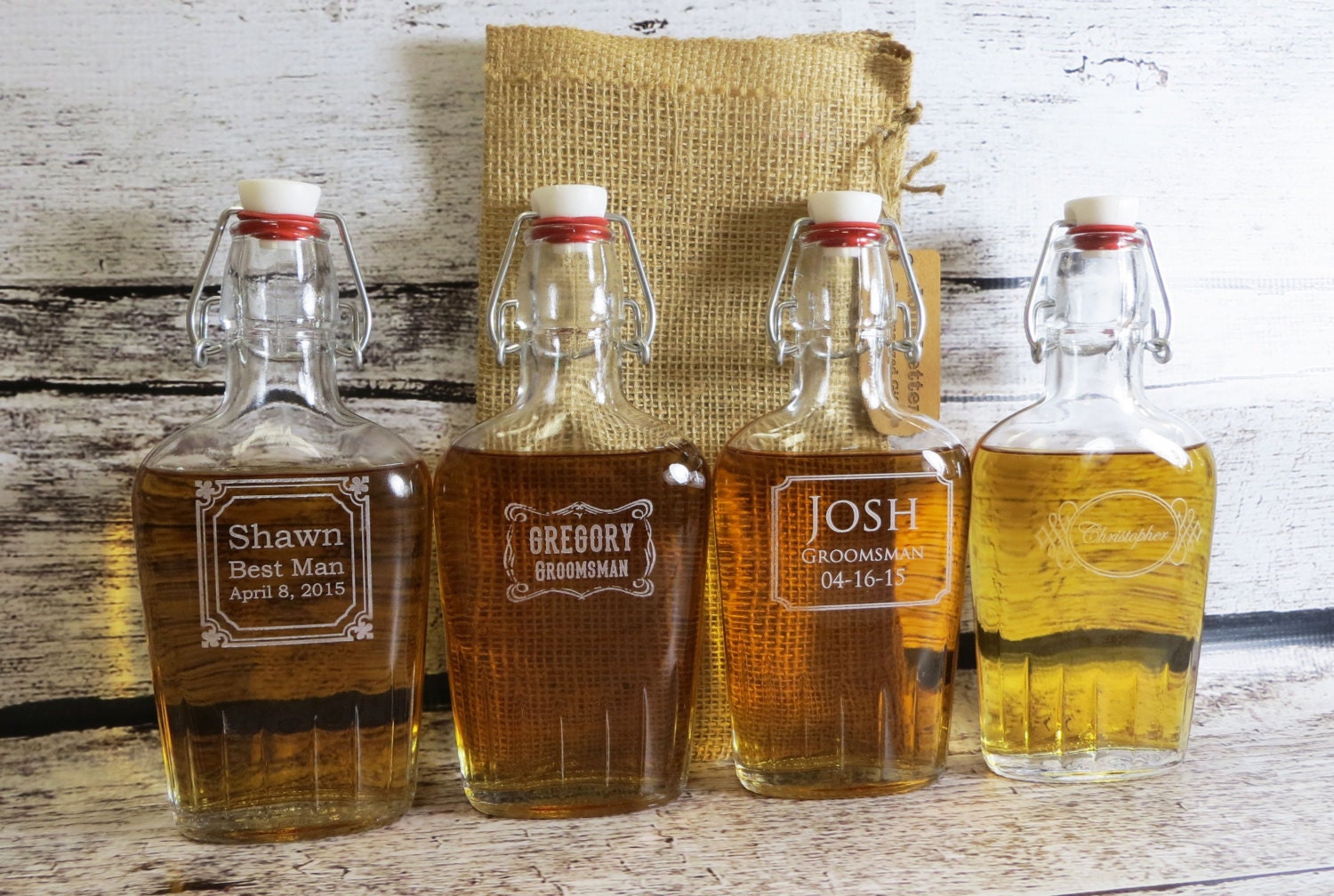 Personalized Glass Flask Gifts for Men Husband | Etsy