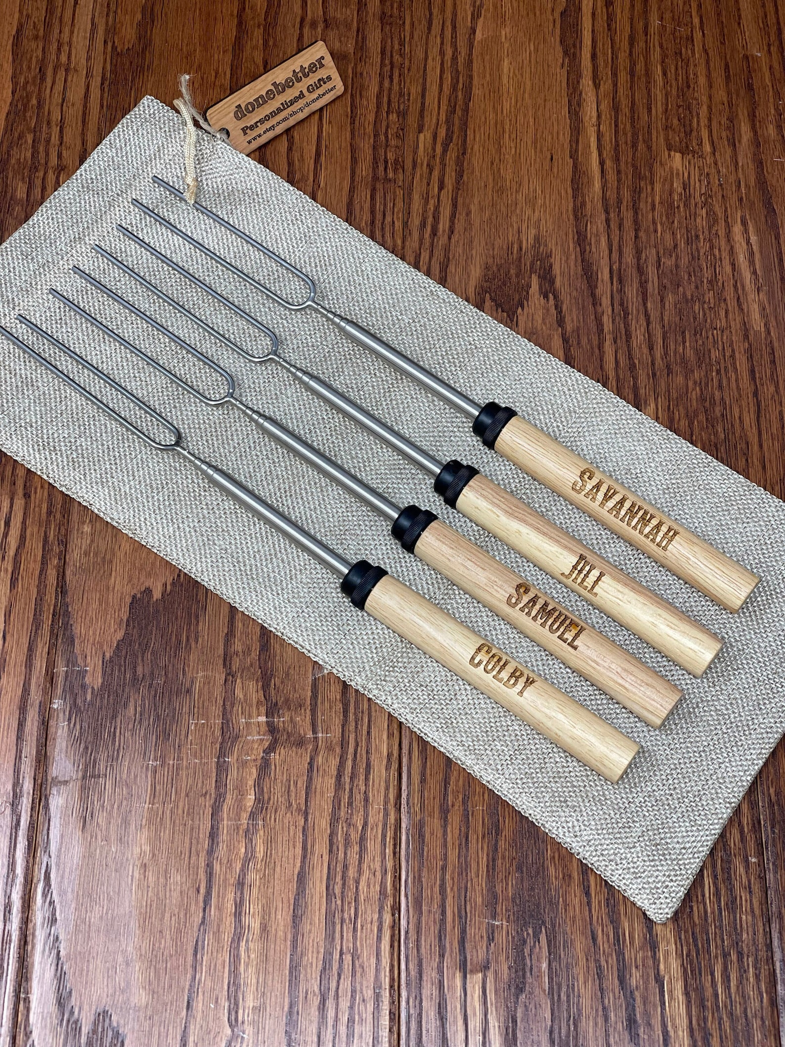 Custom Engraved S'mores Roasting Stick Set Personalized - Etsy