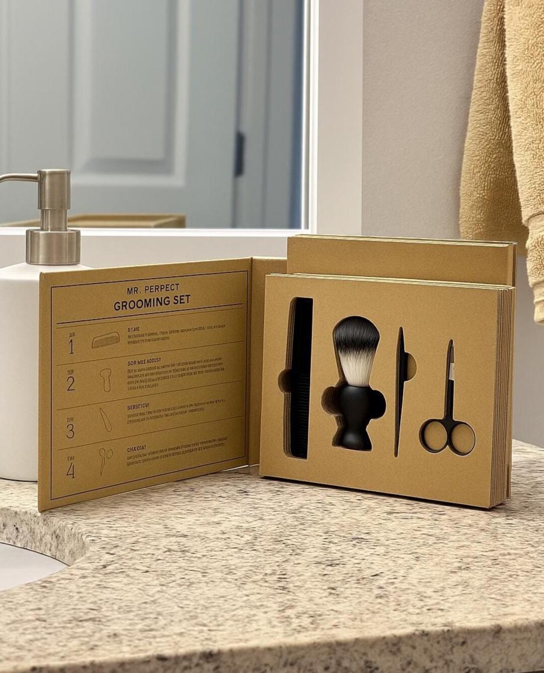 Personalized Groomsman Gift Set, Custom Shaving Kit for Men, Engraved ...