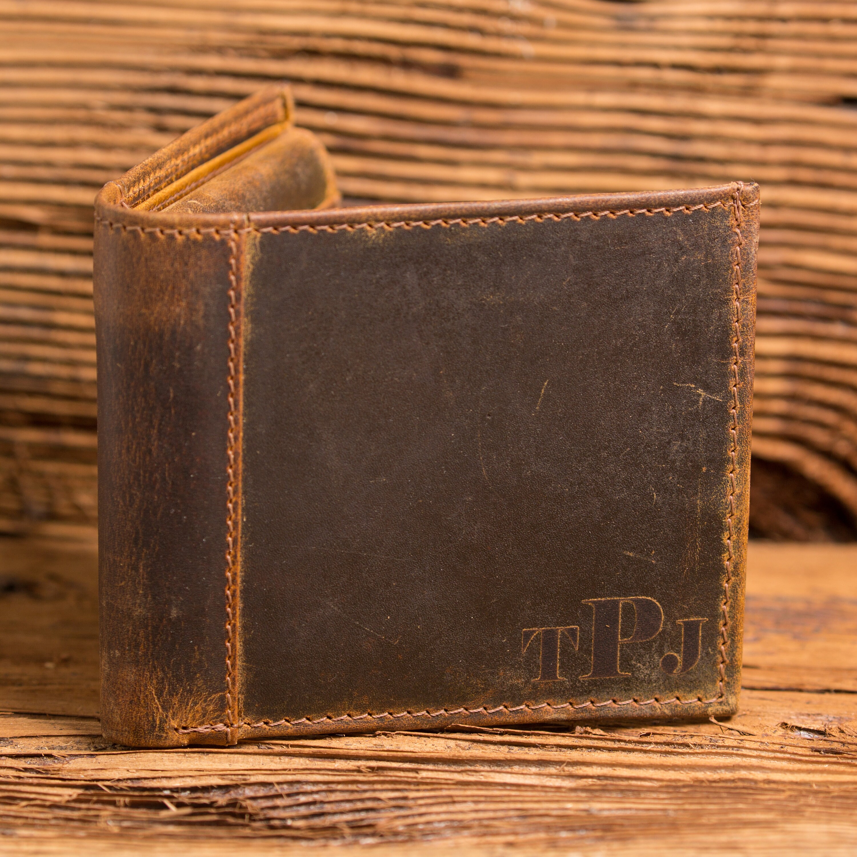 Leather Wallet, Personalized Bi Fold, Groomsman Gift, Monogrammed Gifts ...