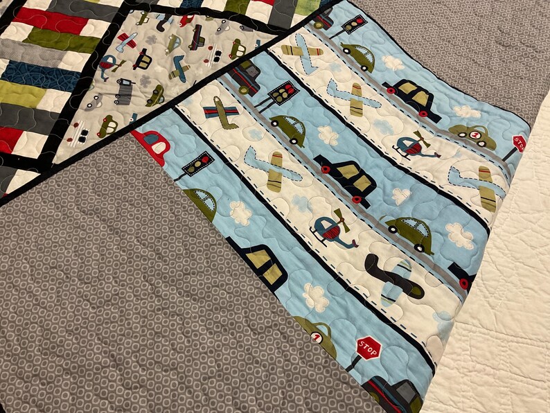Transportation Baby Toddler Quilt Primary Color Quilt - Etsy