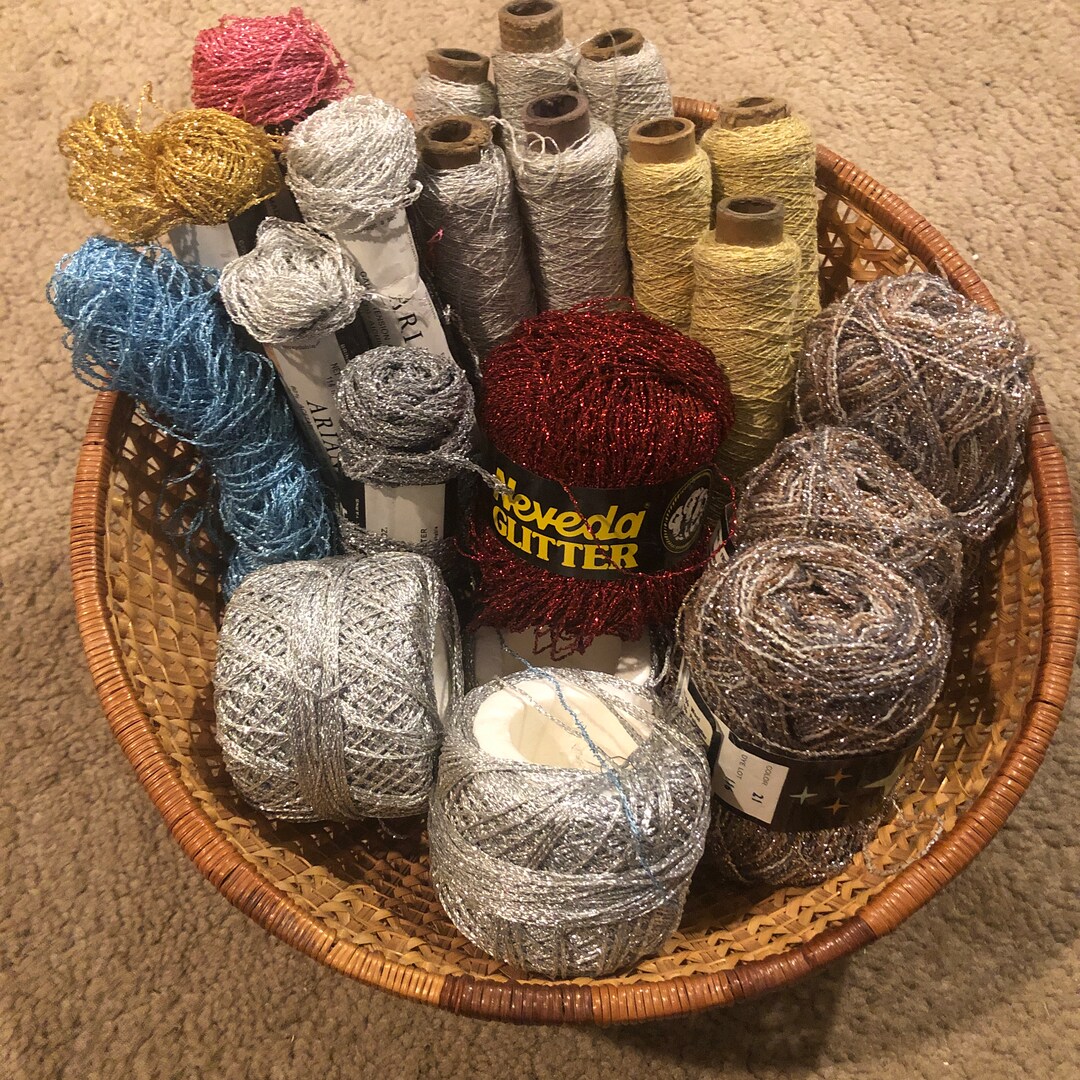 Metallic Yarn Variety Pack; 21 Partial Used Skeins; About 22 Oz. - Etsy