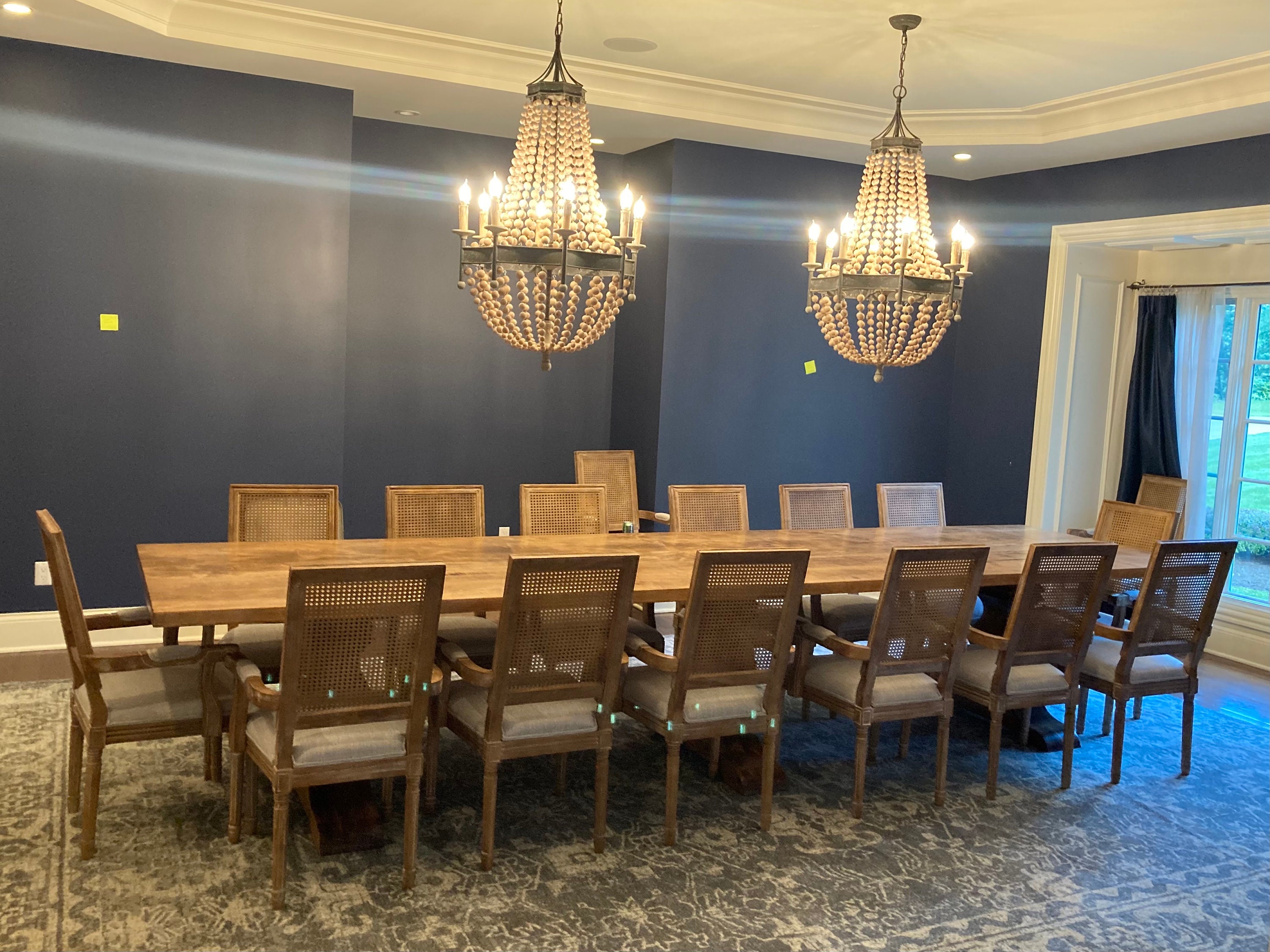 Huge 14' Long Maple Farmhouse Dining Table With Restoration Hardware ...