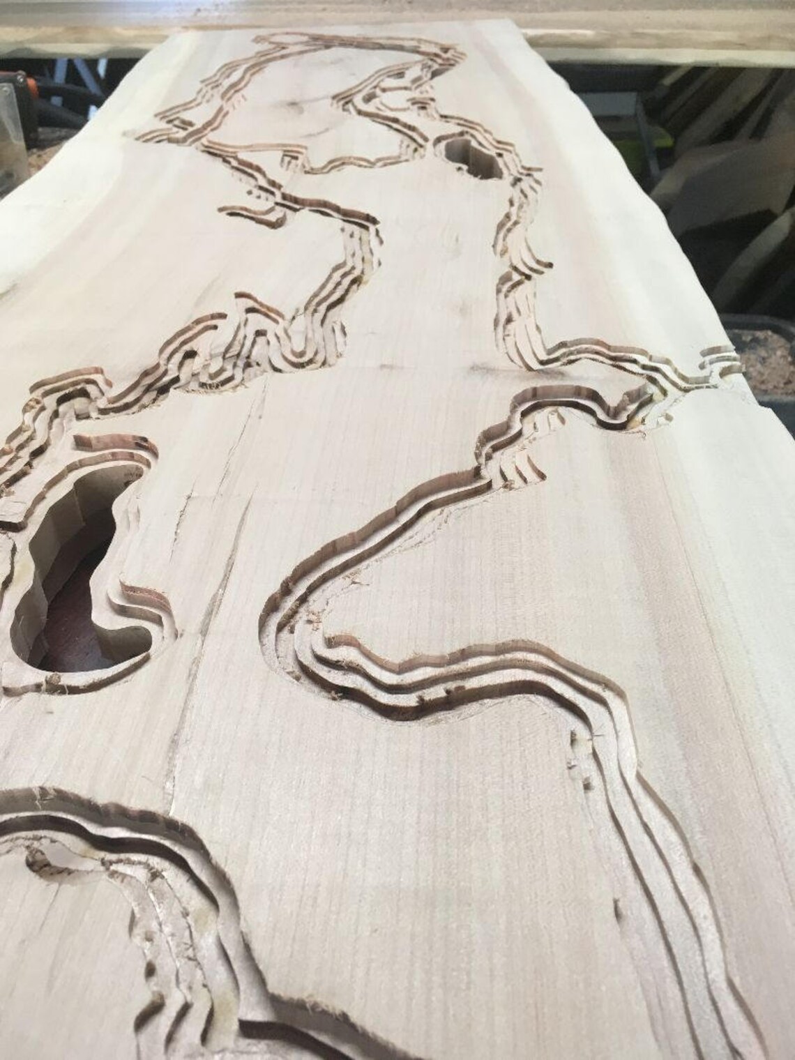Live Edge Epoxy River Spalted Maple Coffee Table With Wood Burning ...
