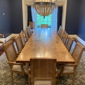 Huge 14' Long Maple Farmhouse Dining Table With Restoration Hardware ...