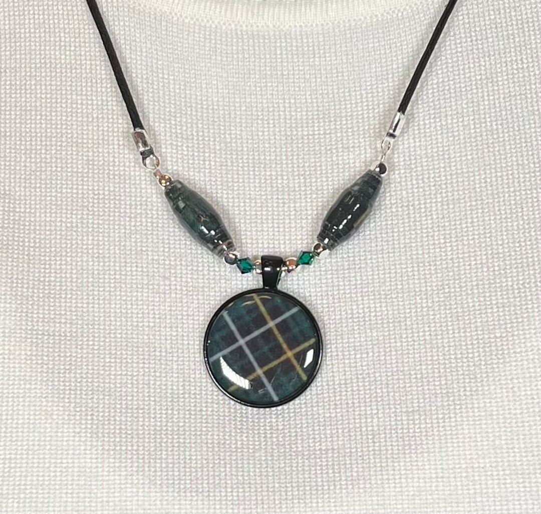 Macalpine Tartan Pendant Necklace - Etsy