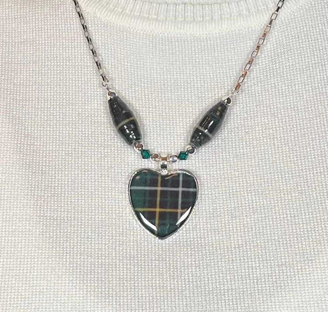Macalpine Tartan Pendant Necklace - Etsy