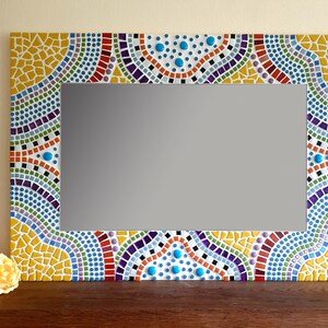 Colourful Mosaic Mirror Gaudi Style / Colourful Wall Mirror / Mosaic ...