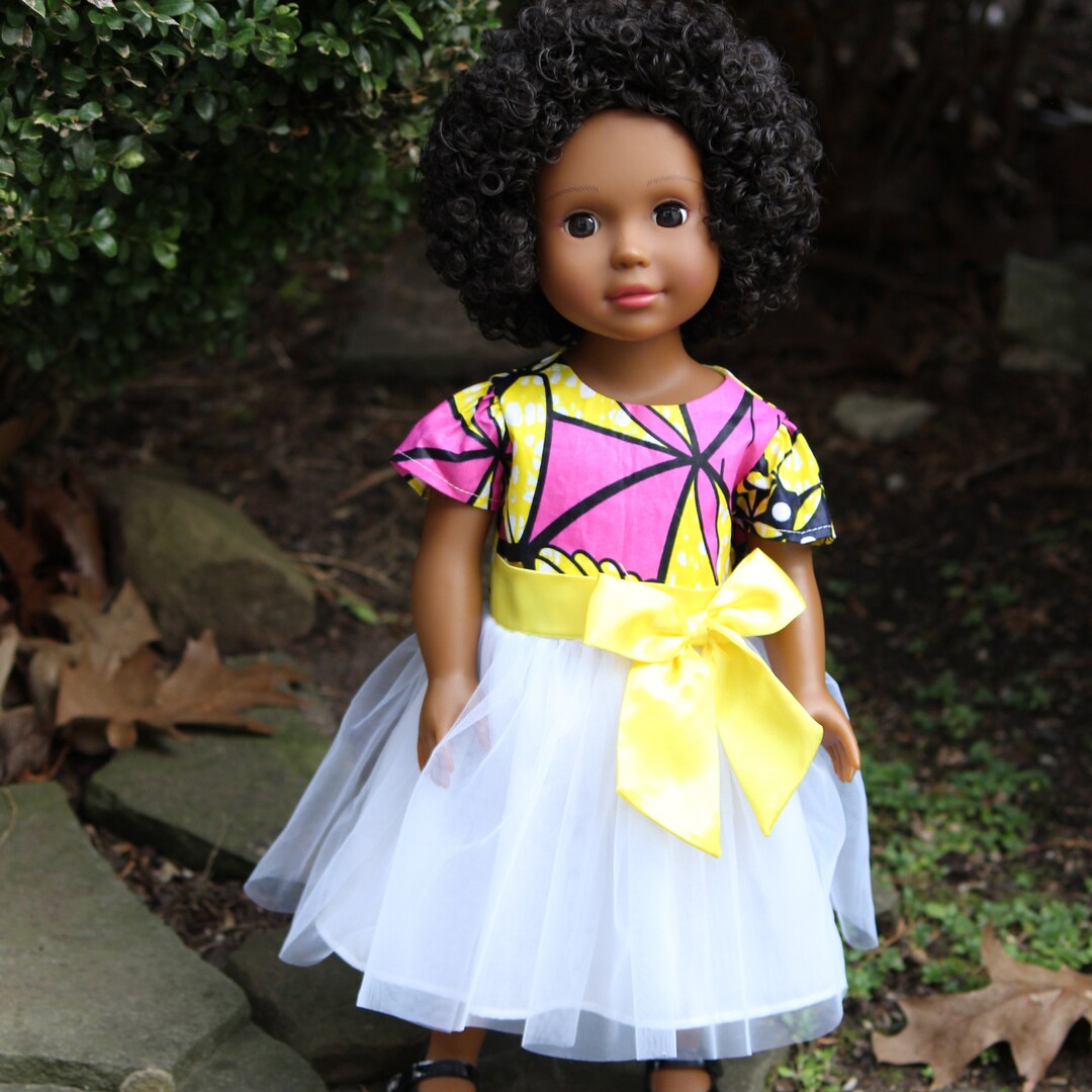 Black Doll - 18" African American Doll With Medium Brown Skin - Etsy