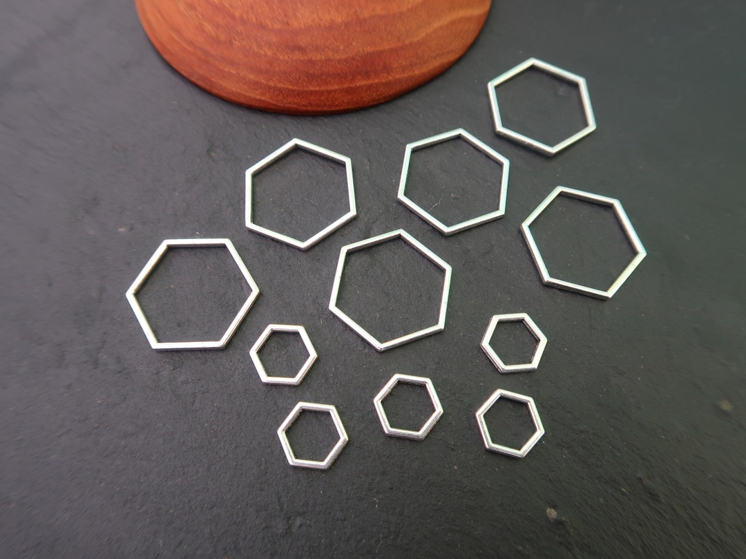 Connectors Polygons Closed Rings Decagon Silver Rings - Etsy