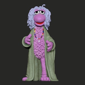Archivo STL a color para imprimir en 3D del mono Fraggle Rock vintage ...