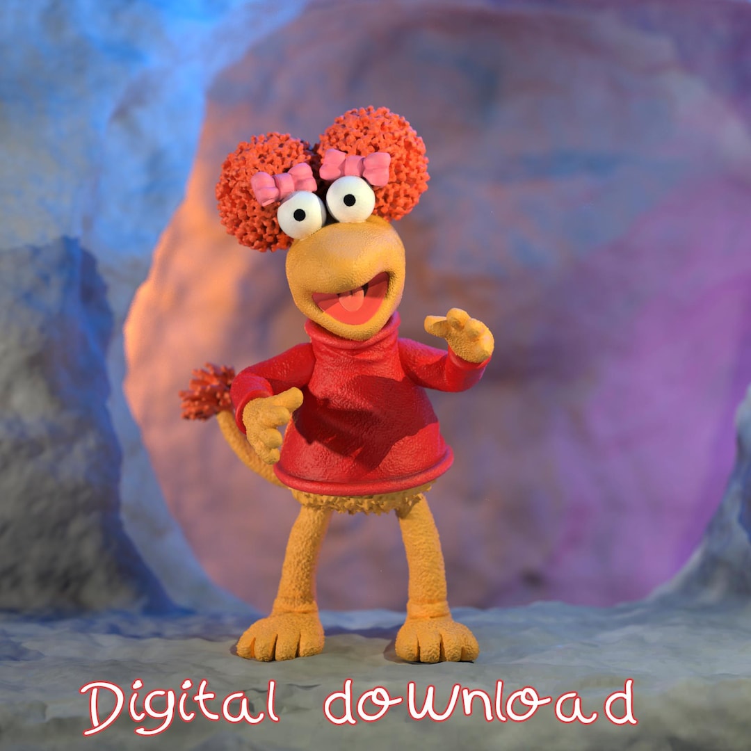 Vintage Fraggle Rock Red 3D Model Print Stl File Color for Painting - Etsy