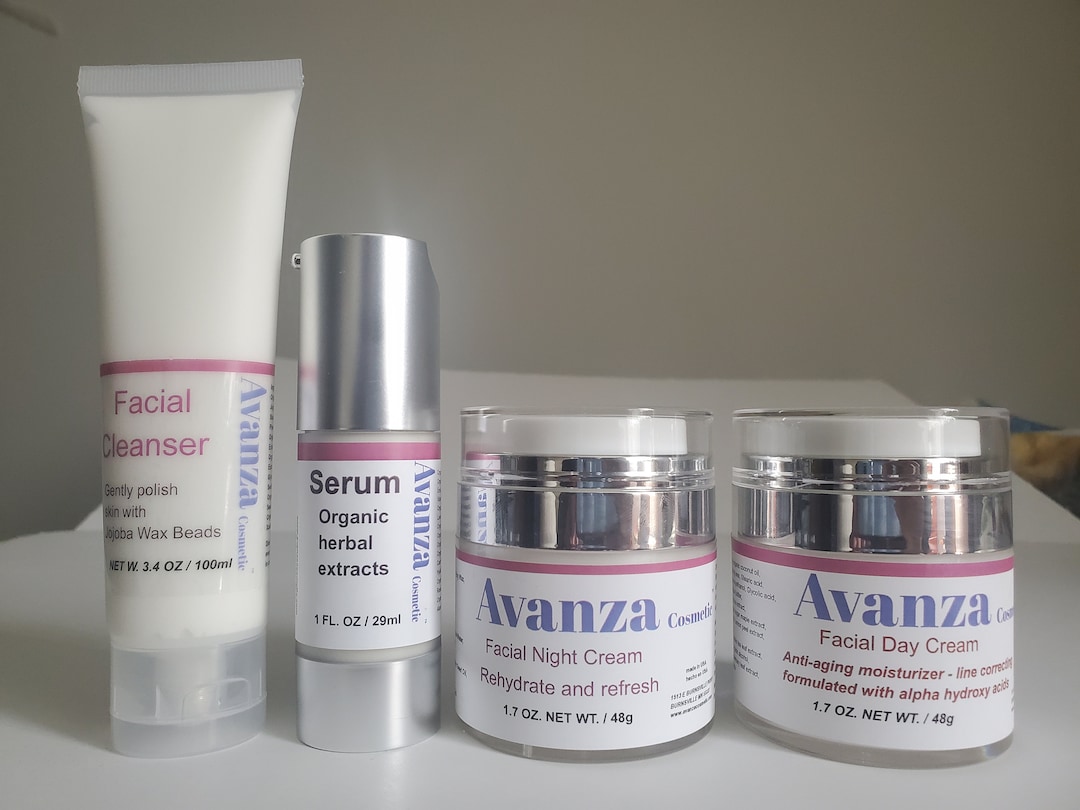 Avanza Skincare " Refit " Facial Treatment- Set of 4. Cleanser, Day ...