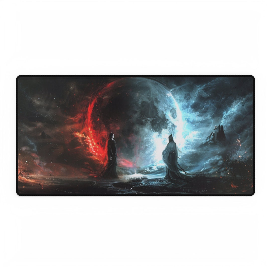 Custom Sorcerer Duel Desk Mat - Fantasy Art Keyboard Mat - Durable Non ...