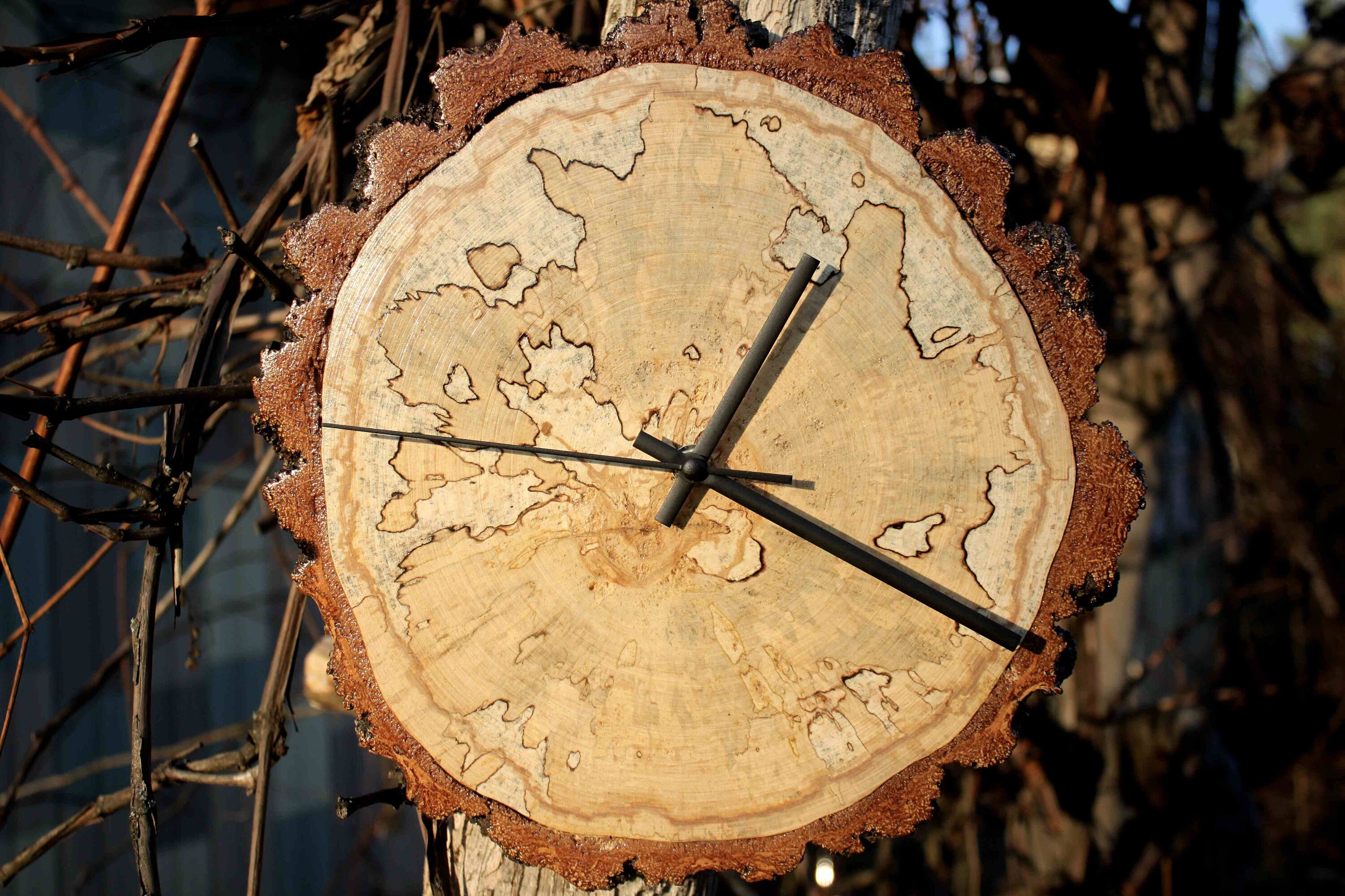 Natural Birch Wood Wall Clock large wooden Wall Clock | Etsy