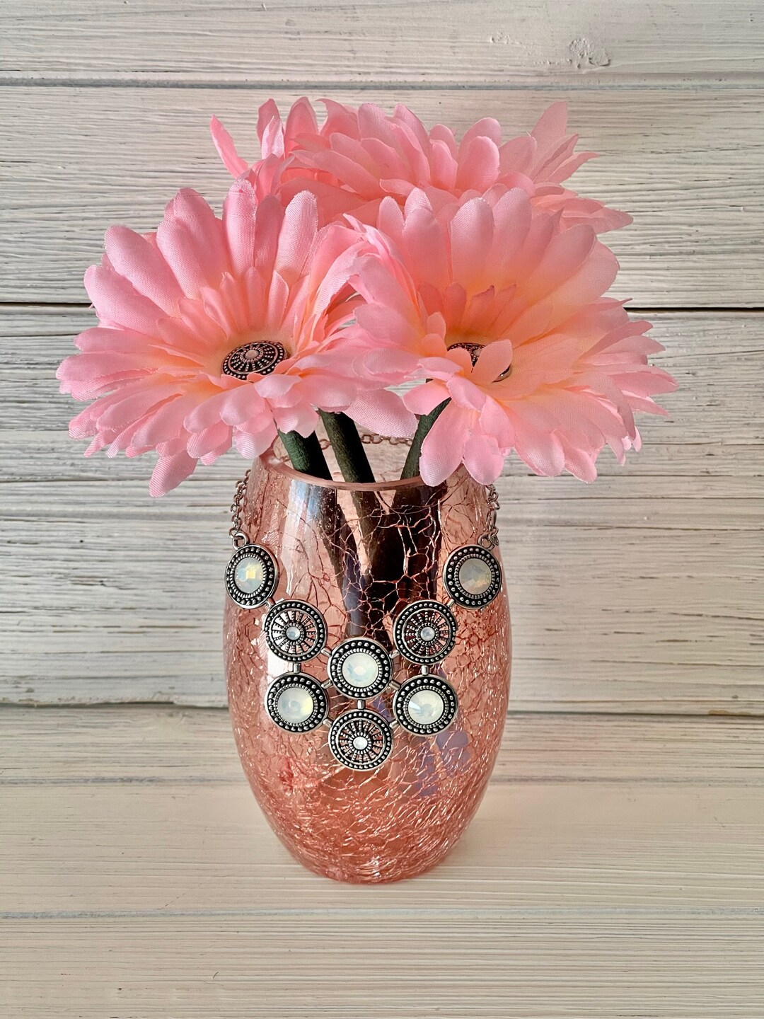 Blush Bling Daisy Flower Pen Pot, Gift for Mom, Desk Accessories ...