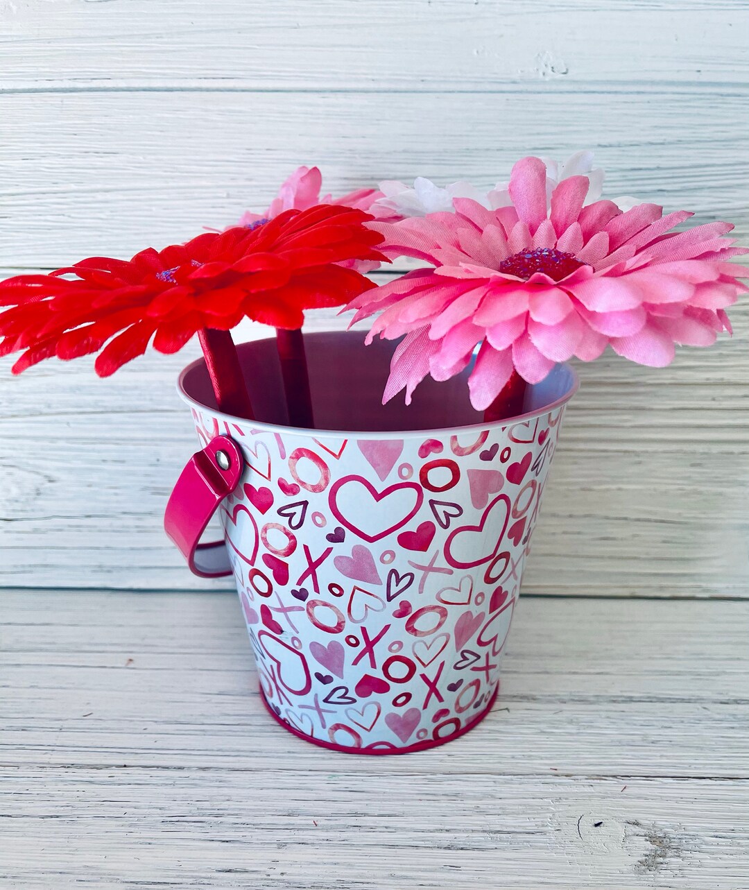 Valentines Day Daisy Flower Pen Pot Desk Accessories Gift - Etsy