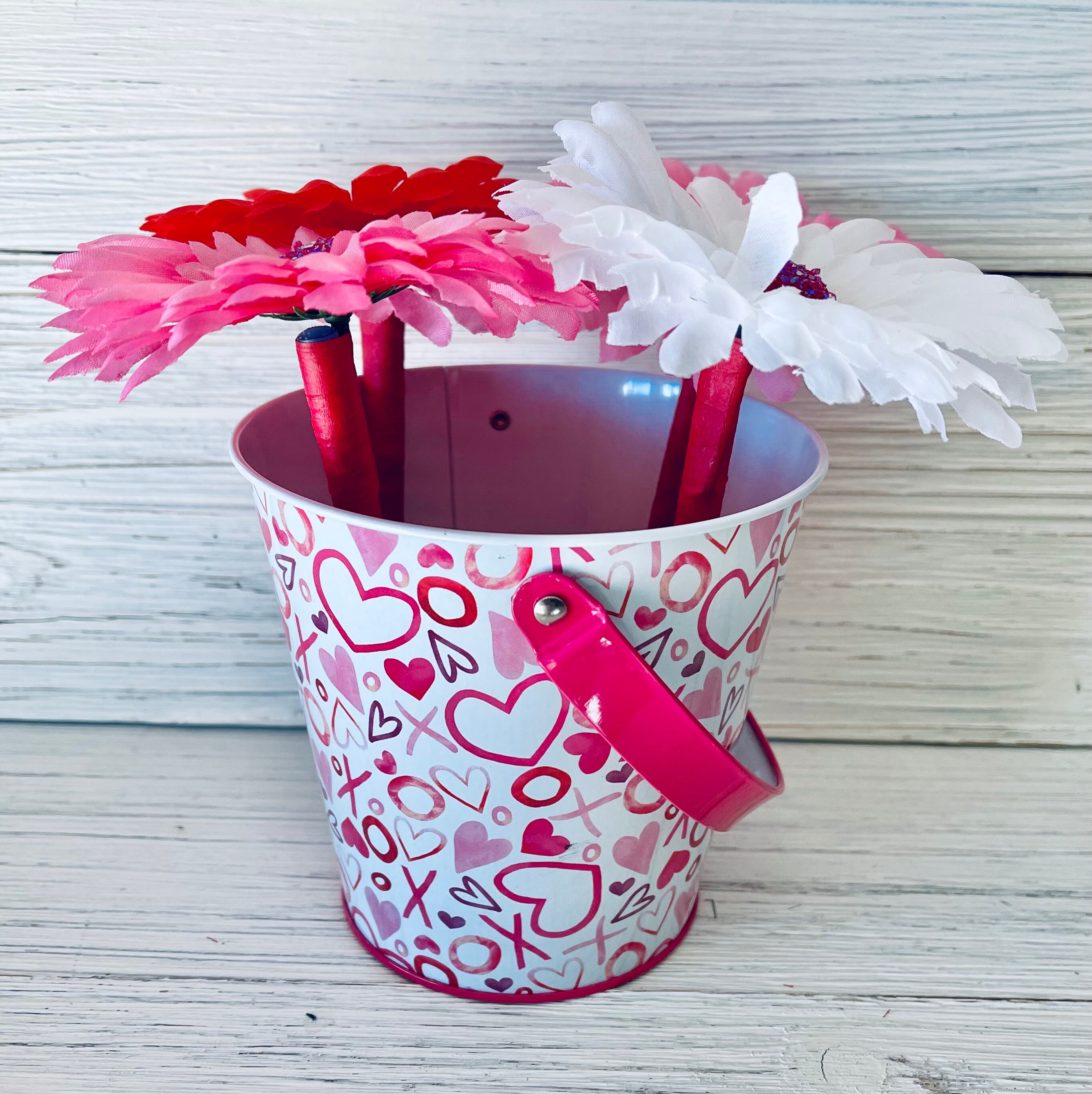 Valentines Day Daisy Flower Pen Pot Desk Accessories Gift | Etsy