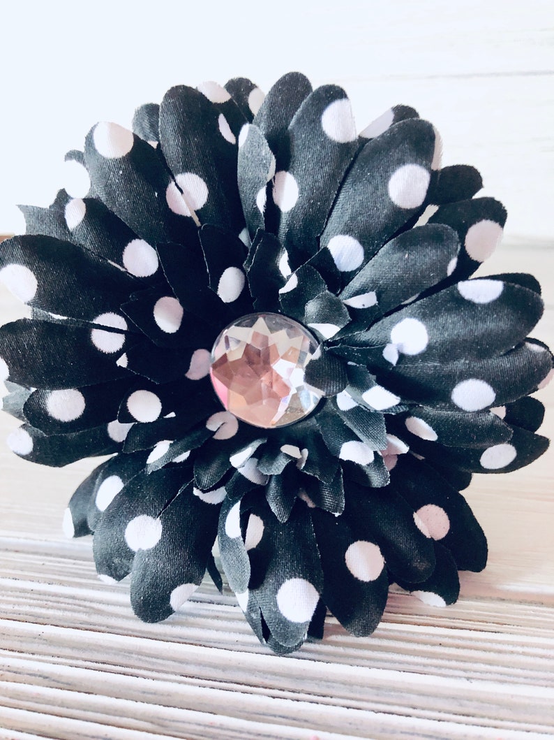 Black and White Polka Dot Daisy Flower Pen | Etsy